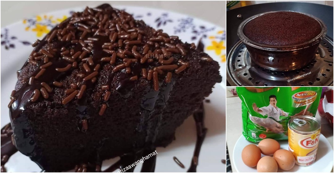 Kek Milo Basah-Basah Gebu Paling Senang. Hanya Guna 3 Bahan. Gerenti ...